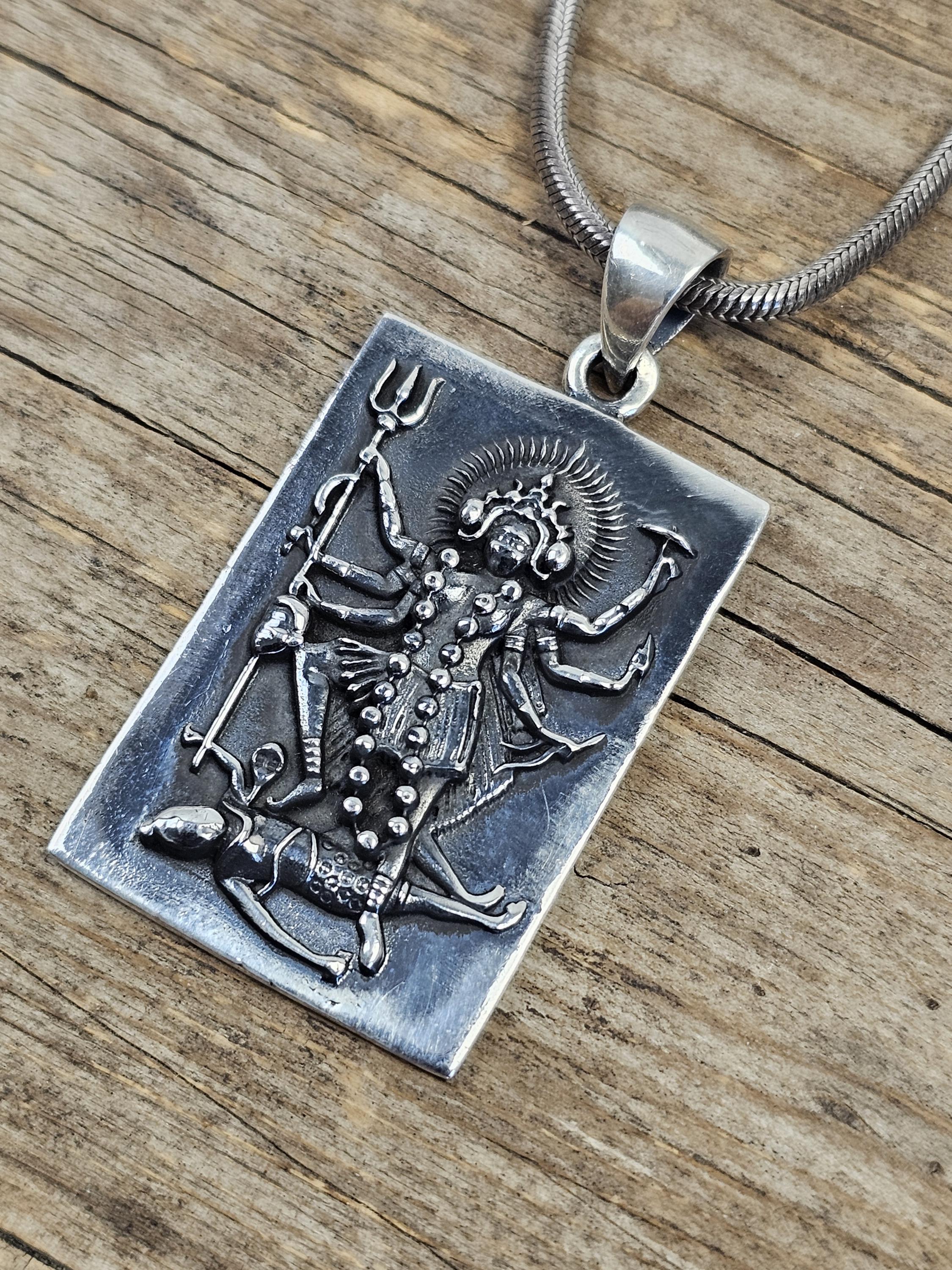 Kali Pendant, 925 Sterling Silver Pendant,hinduism God, Meditation ...