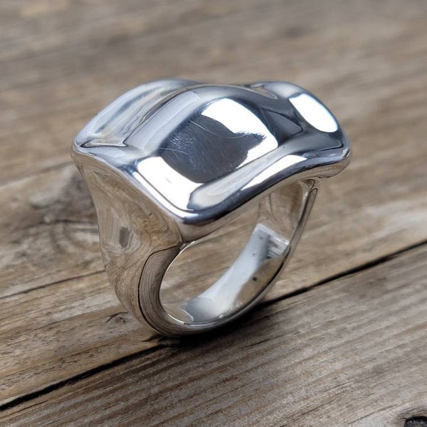 Silver Square Rings - Etsy