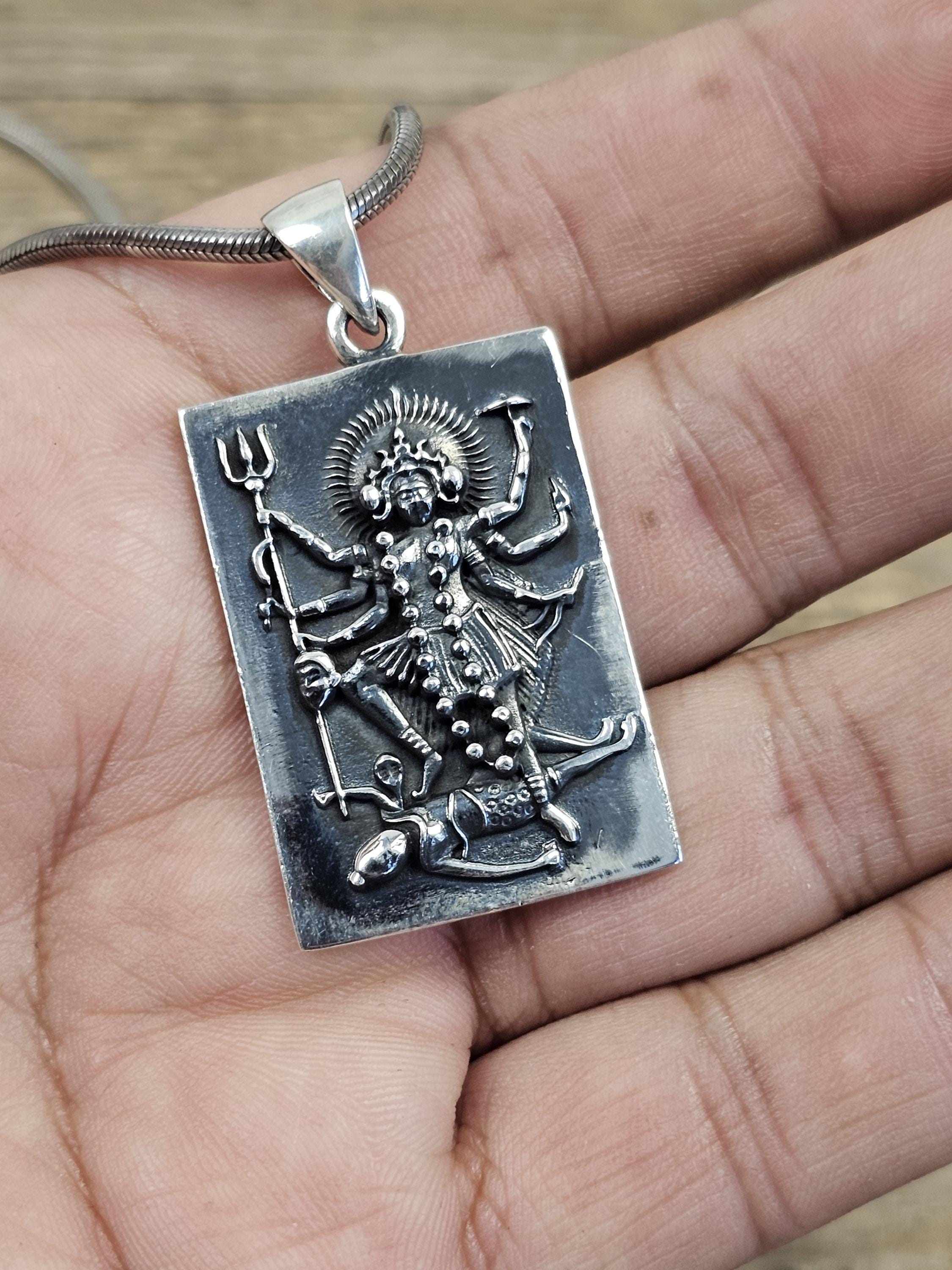 Kali Pendant, 925 Sterling Silver Pendant,hinduism God, Meditation ...