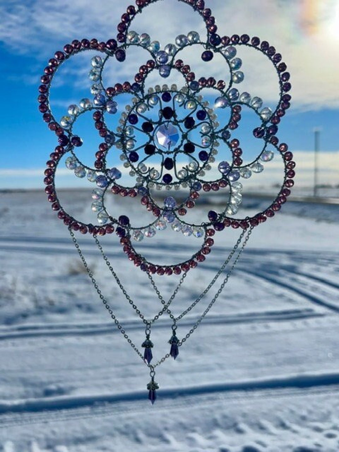 Glass Bead Mandala Suncatcher - Etsy