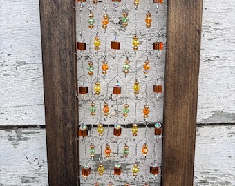 Glass Bead Chicken Wire Suncatcher Handmade Suncatcher Embroidery Hoop ...