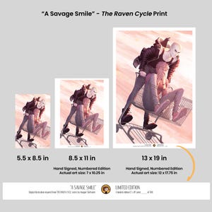 A Savage Smile - the Raven Cycle Print - Etsy