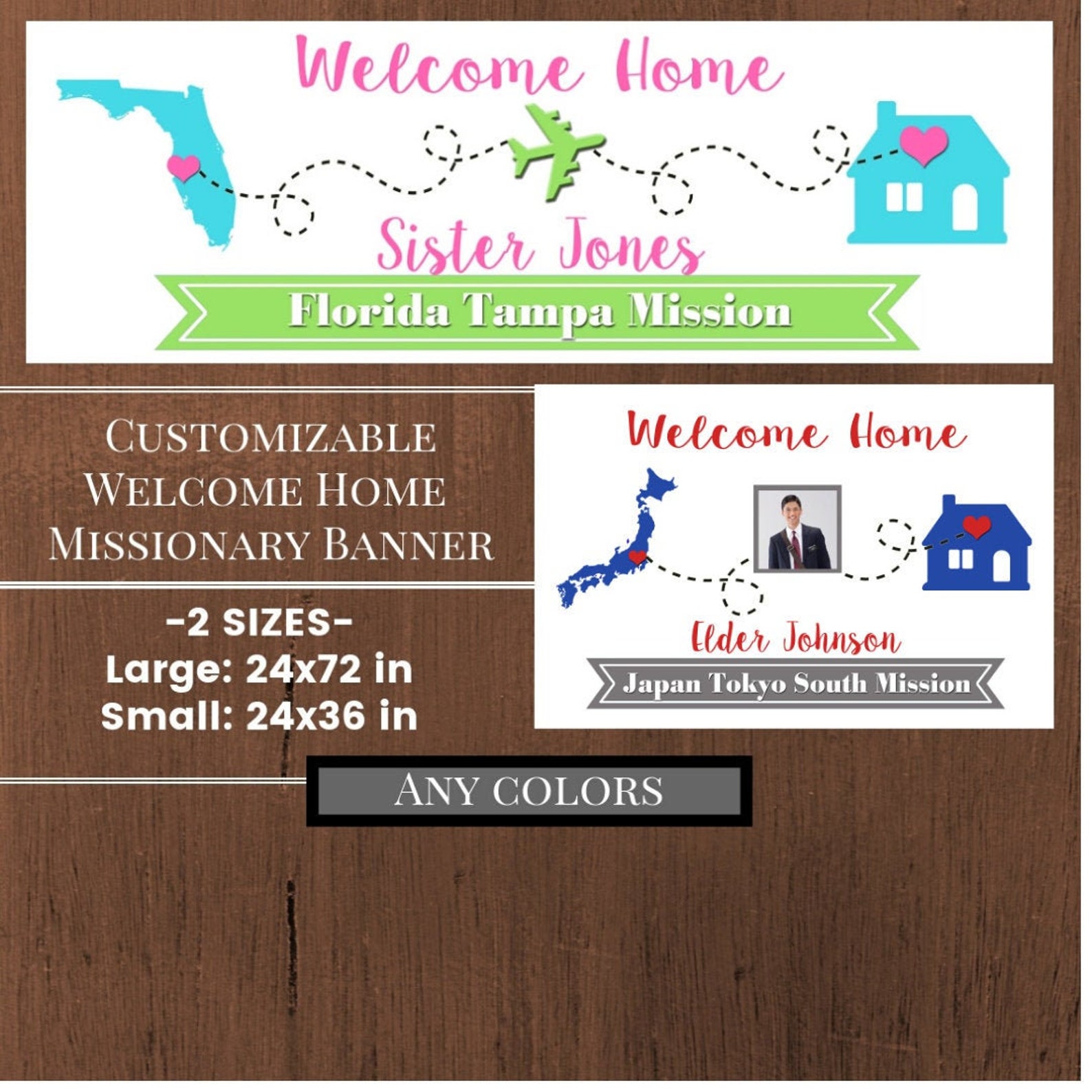 LDS Missionary Welcome Home Poster/banner With Map or Photo (digital ...
