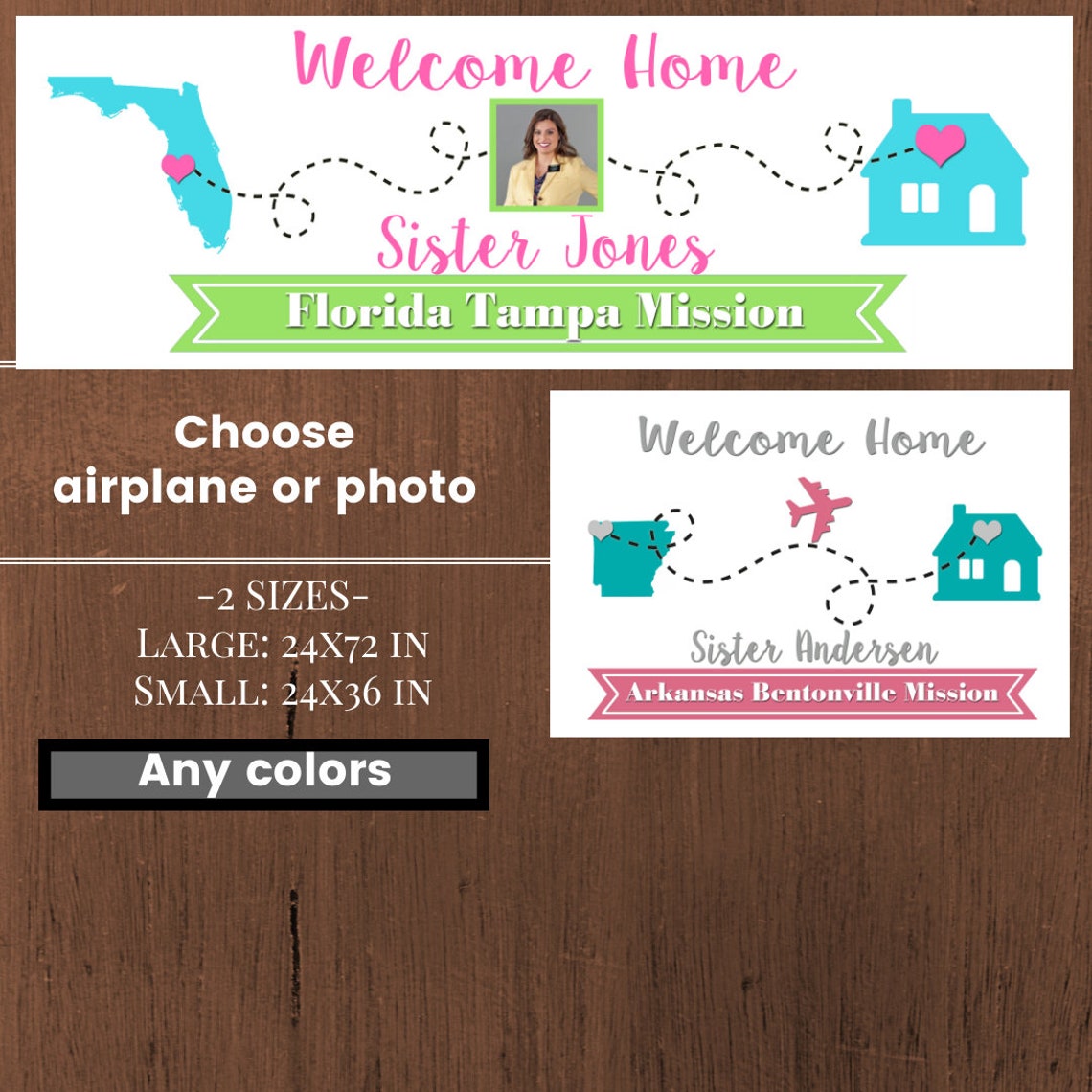 LDS Missionary Welcome Home Poster/banner With Map or Photo (digital ...