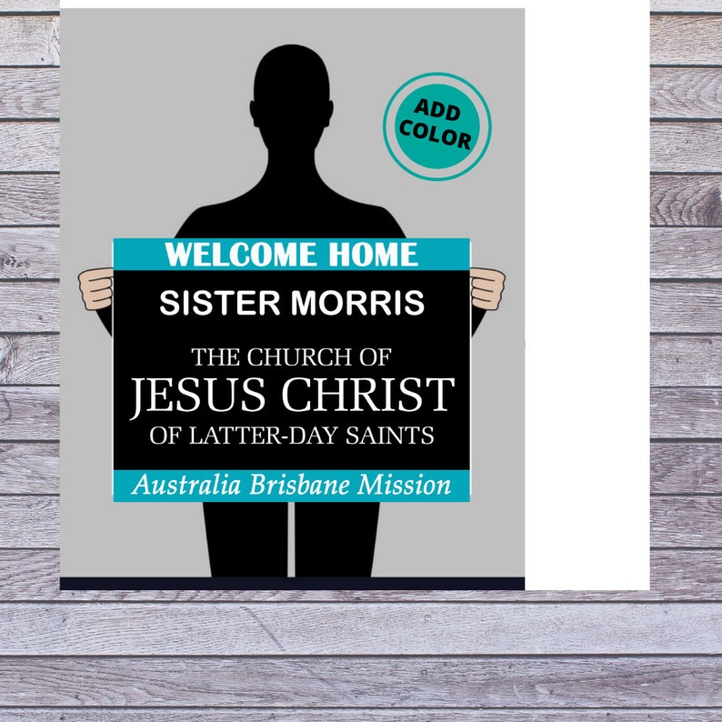 LDS Missionary Welcome Home~ Name Tag-mission Poster /banner/sign ...