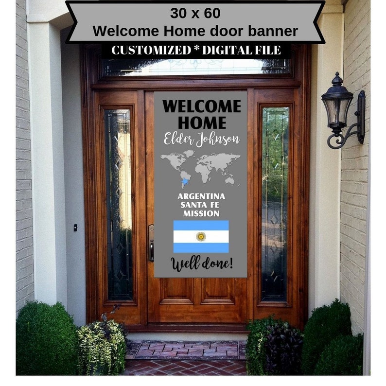Welcome Home Door Banner, Well Done Return Missionary Sign, Digital - Etsy