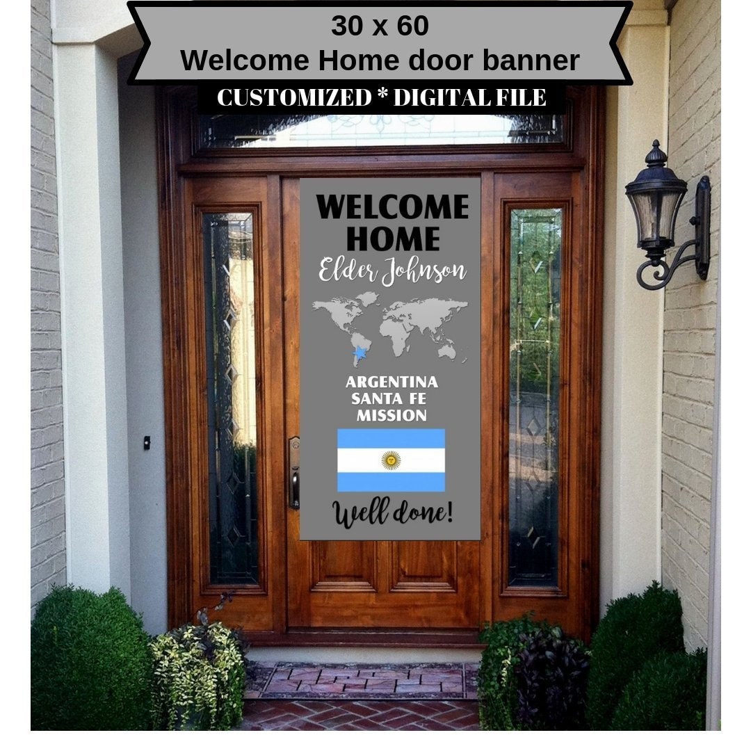 Welcome Home Door Banner, Well Done Return Missionary Sign, Digital - Etsy