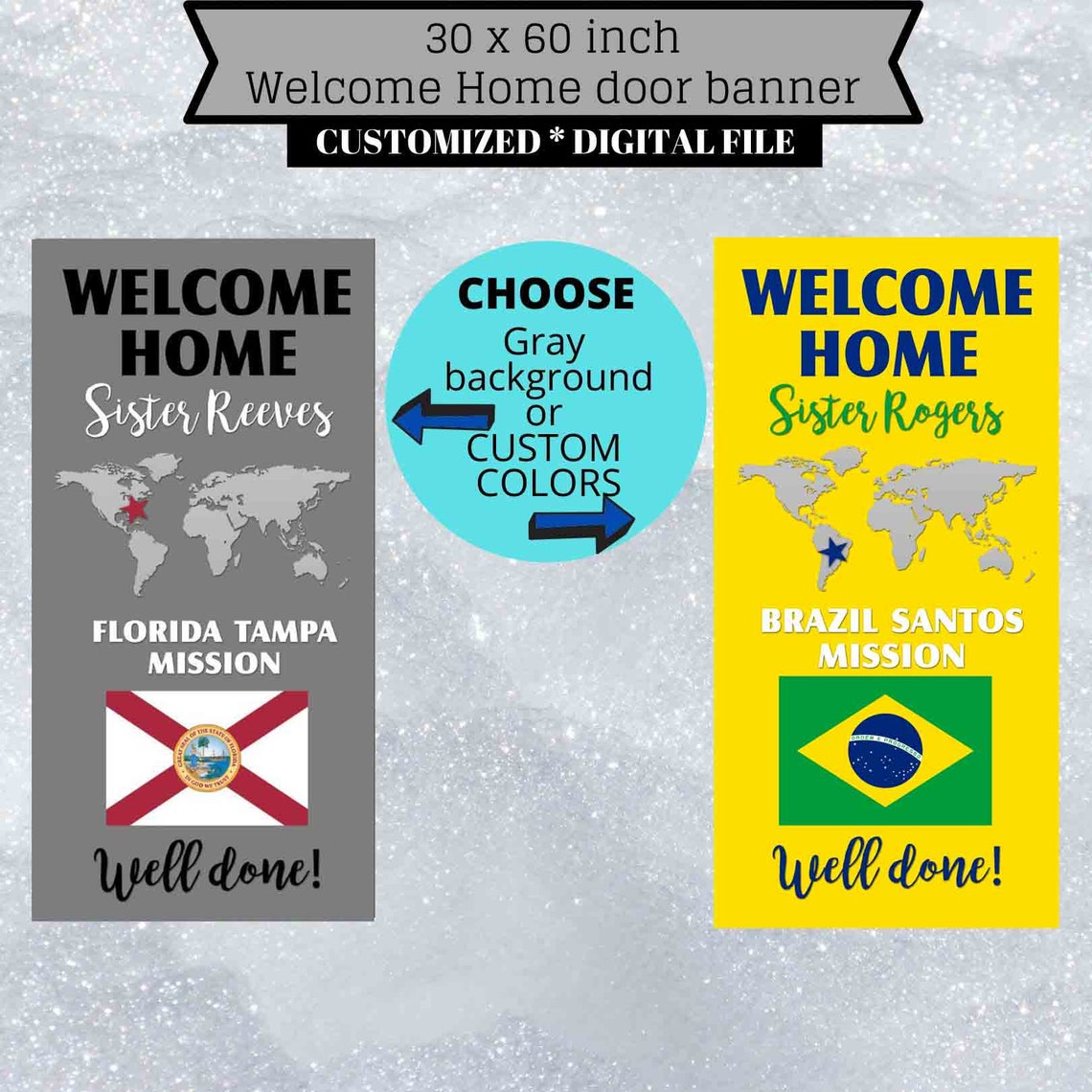 Welcome Home Door Banner Well Done Return Missionary Sign - Etsy