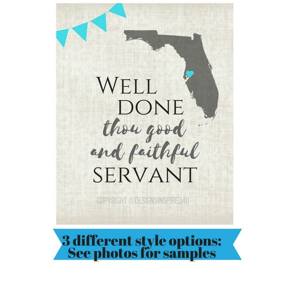 LDS Return Missionary Sign digital/customized Well Done Thou | Etsy