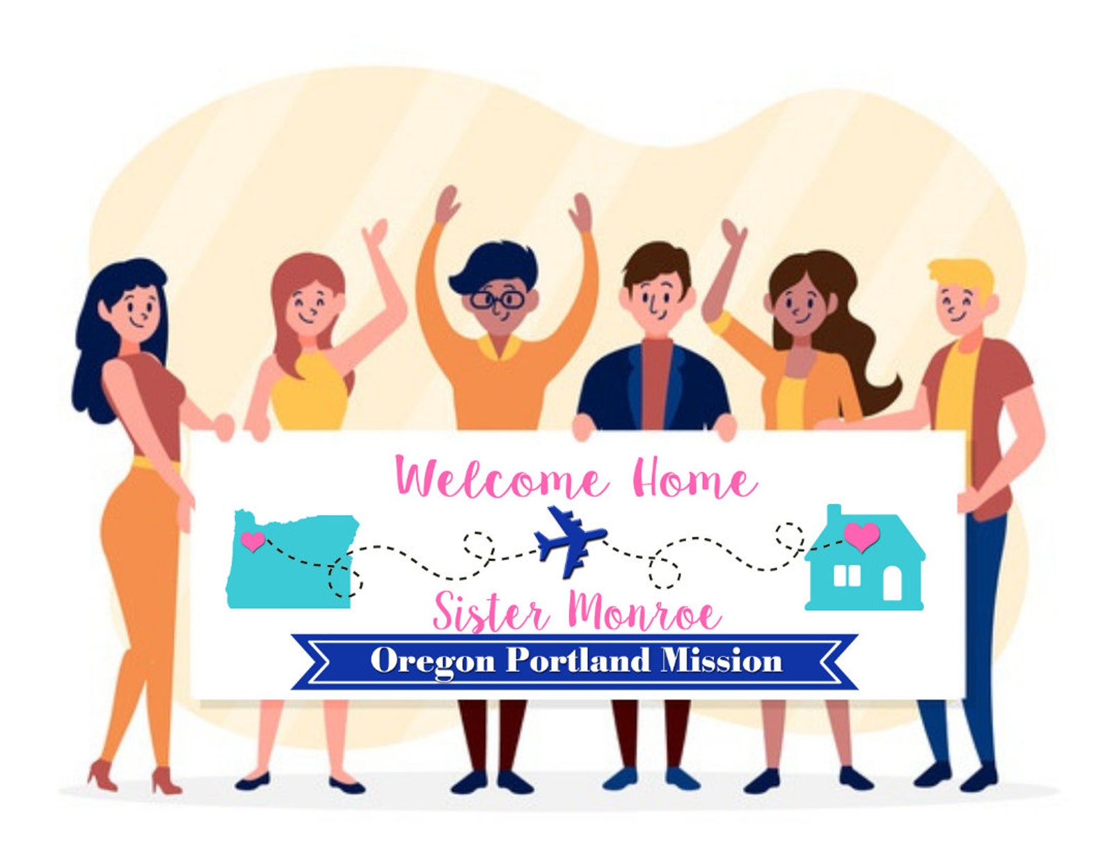 LDS Missionary Welcome Home Poster/ Banner With Map or Photo - Etsy