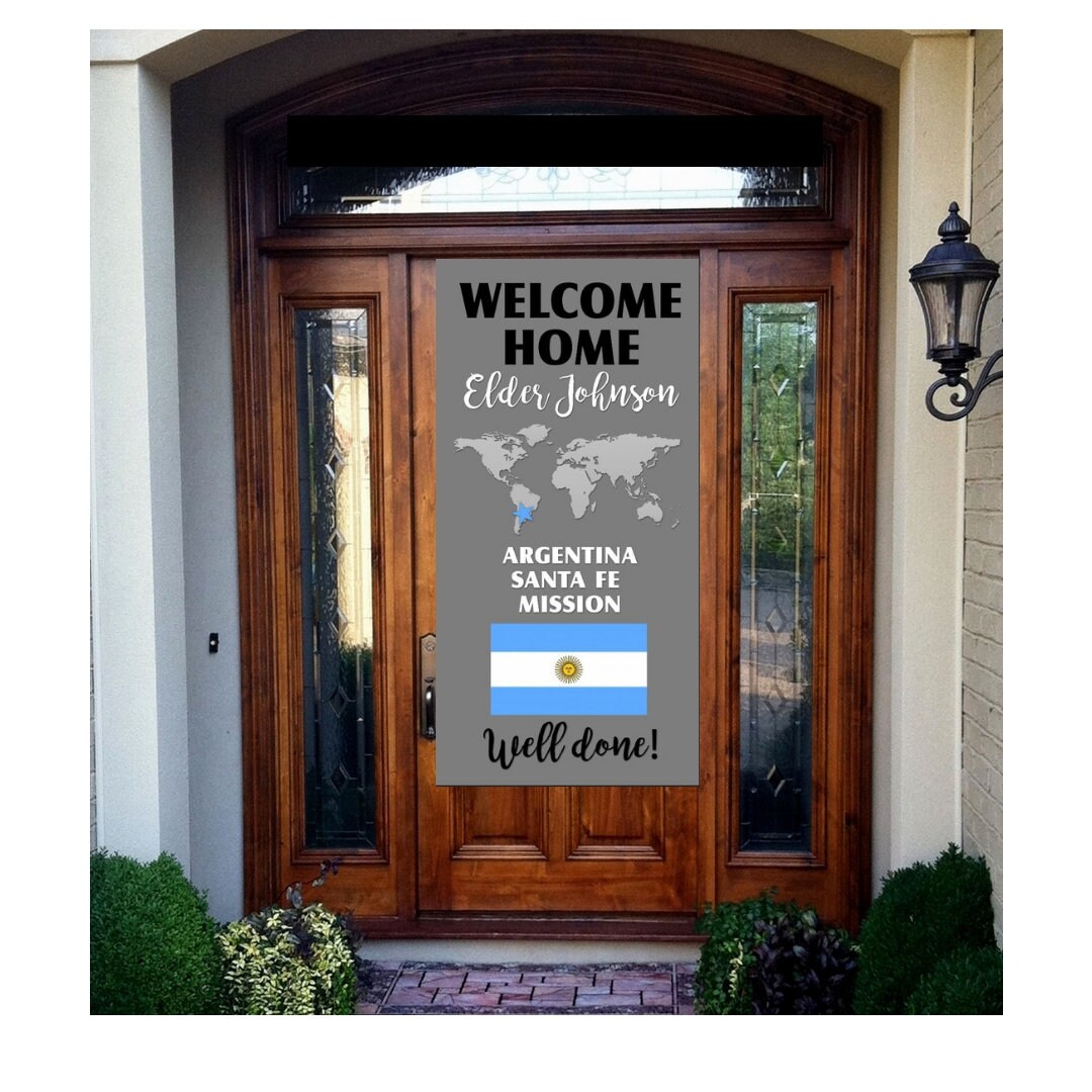 Welcome Home Door Banner, Well Done Return Missionary Sign, Digital - Etsy