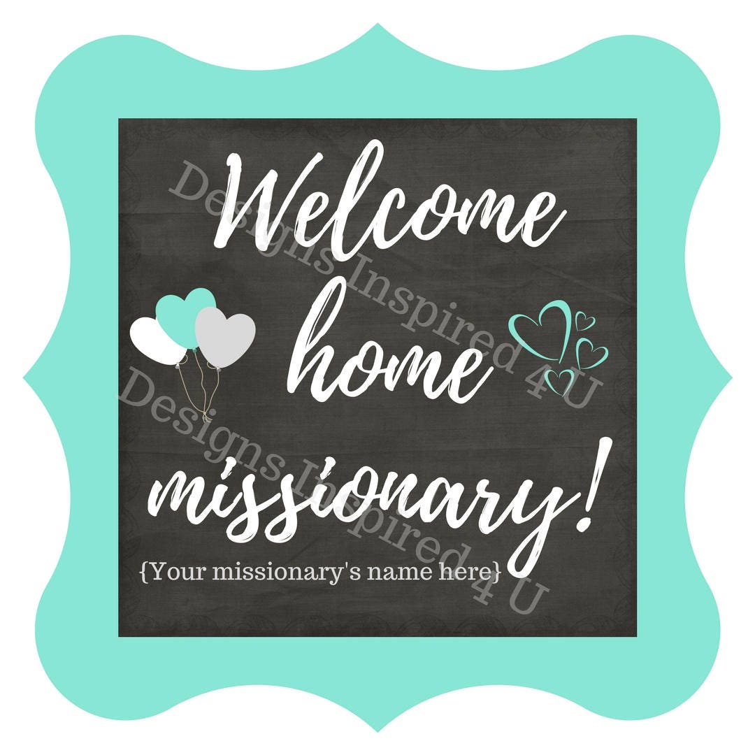 Personalized welcome Home Returned Missionary Gift-tag digital Print - Etsy