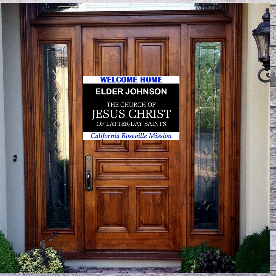 LDS Missionary Welcome Home~ Name Tag-mission Poster /banner/sign ...