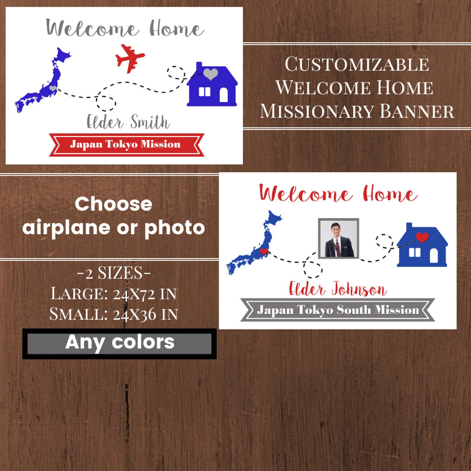 LDS Missionary Welcome Home Poster/banner With Map or Photo (digital ...