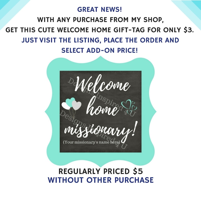 LDS Missionary Welcome Home Poster/ Banner With Map or Photo - Etsy