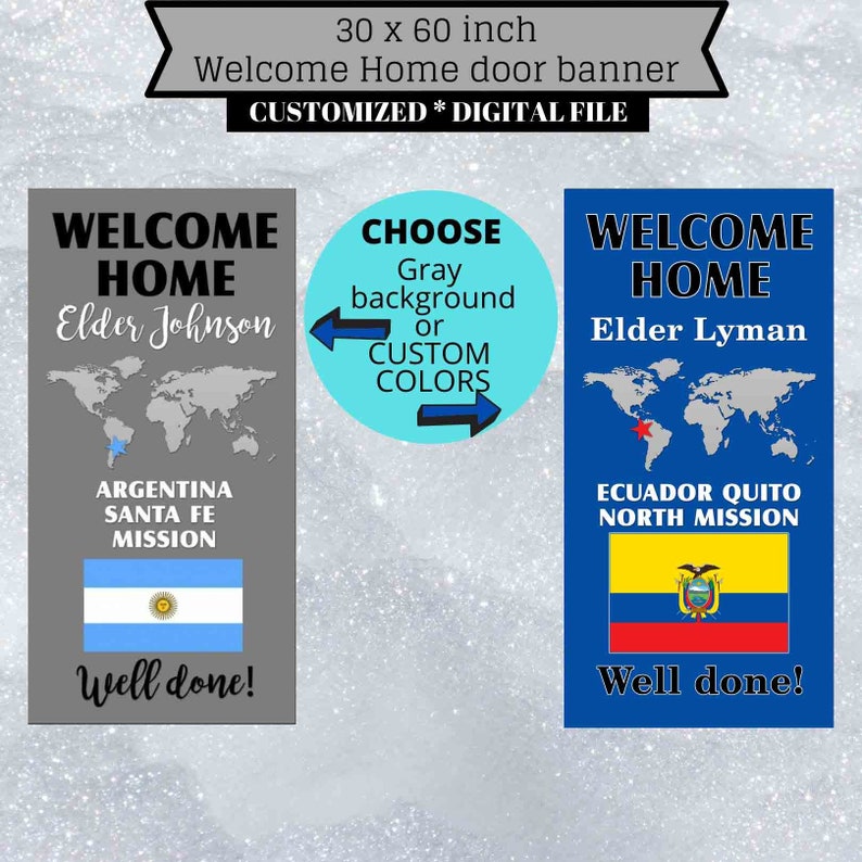 Welcome Home Door Banner, Well Done Return Missionary Sign, Digital - Etsy