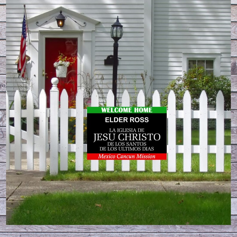 LDS Missionary Welcome Home~ Name Tag-mission Poster /banner/sign ...