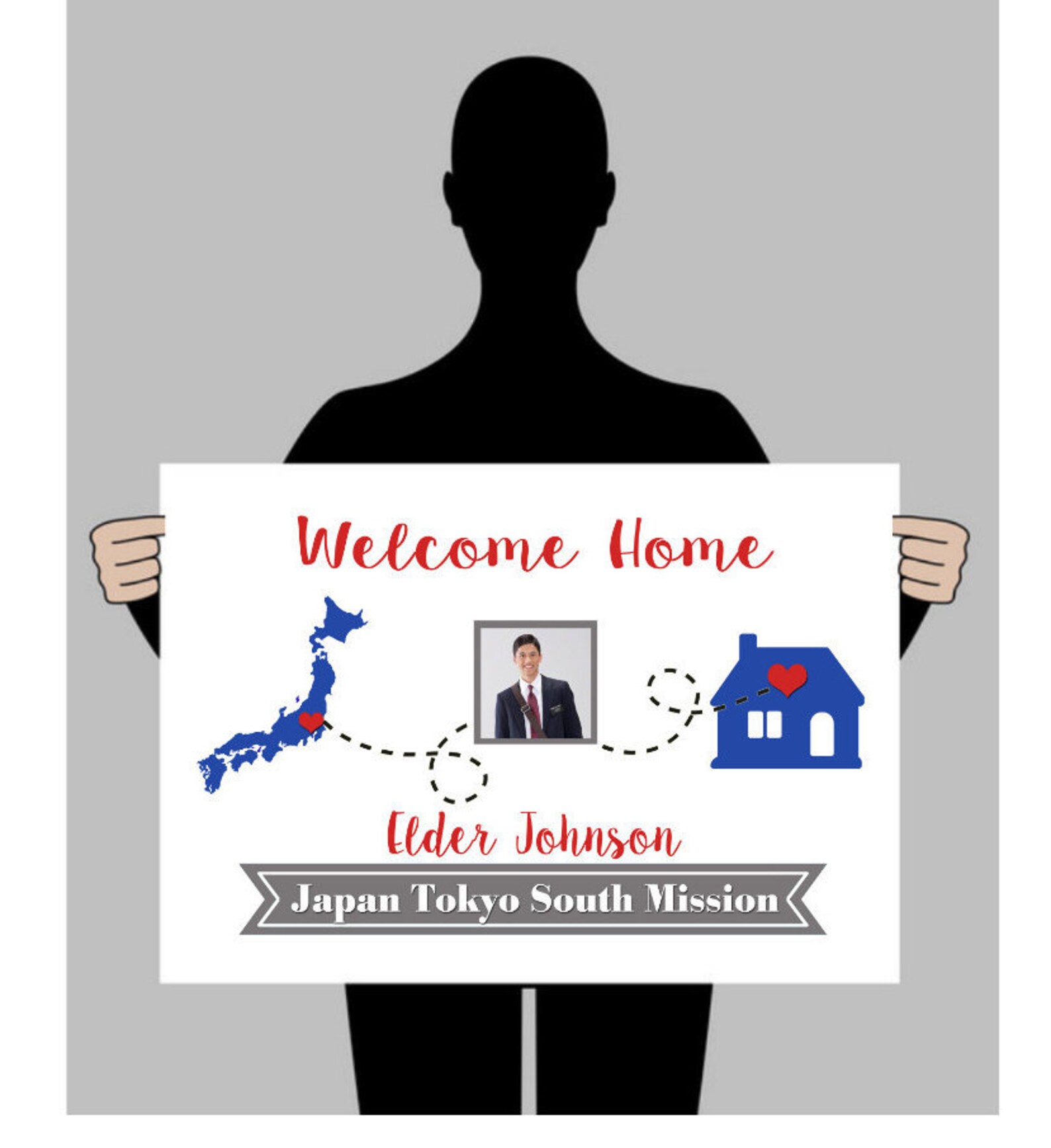 LDS Missionary Welcome Home Poster/banner With Map or Photo digital ...