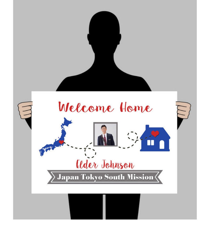 LDS Missionary Welcome Home Poster/banner With Map or Photo (digital ...