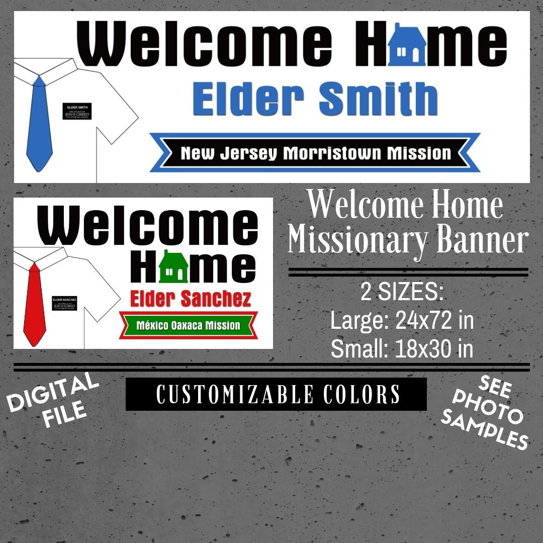LDS Missionary Welcome Home Banner (digital File) - Etsy