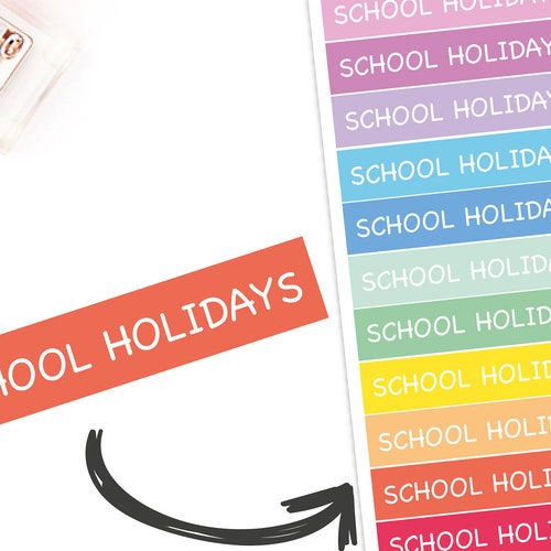 30 X School Holiday Reminder Stickers Planner Diary Calendar - Etsy