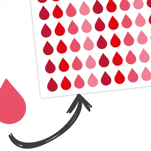 TINY Blood Drop Stickers Mini Blood Drop Stickers Functional | Etsy