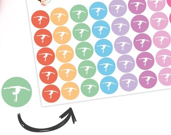 35 Cute Gymnastics/gym/girl Planner Stickers - Etsy