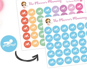 Swim Lesson Stickers | Etsy