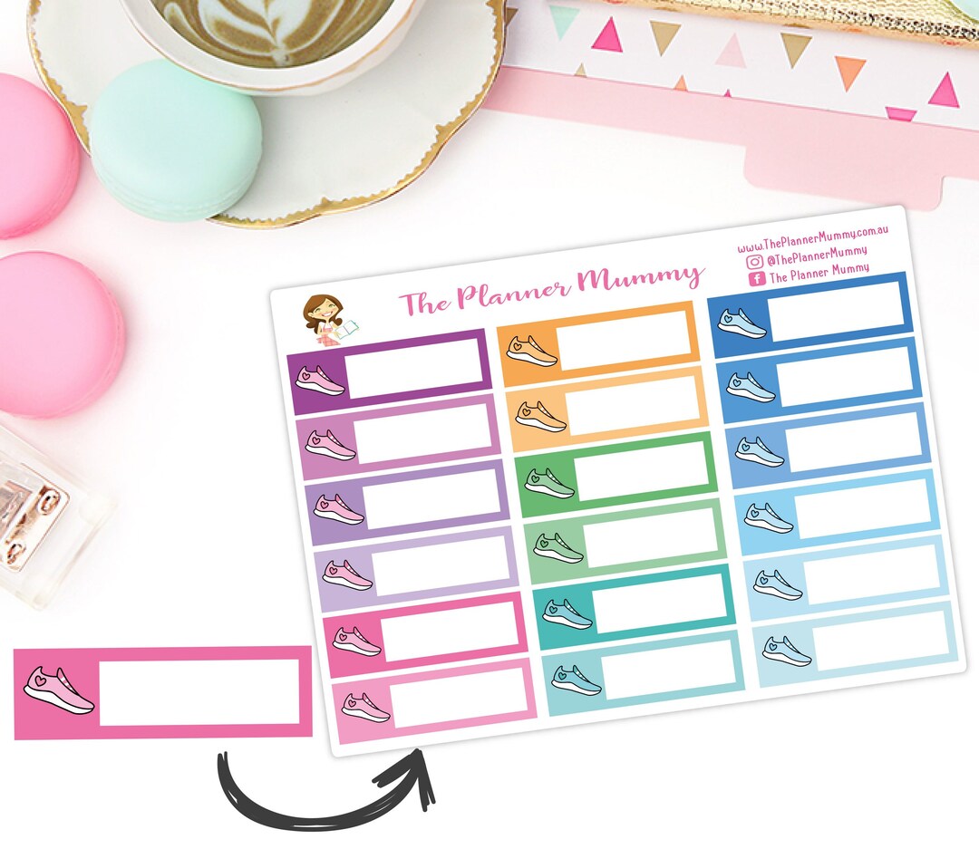 40 X Running Exercise Fitness Cross Country Reminder Planner Stickers ...