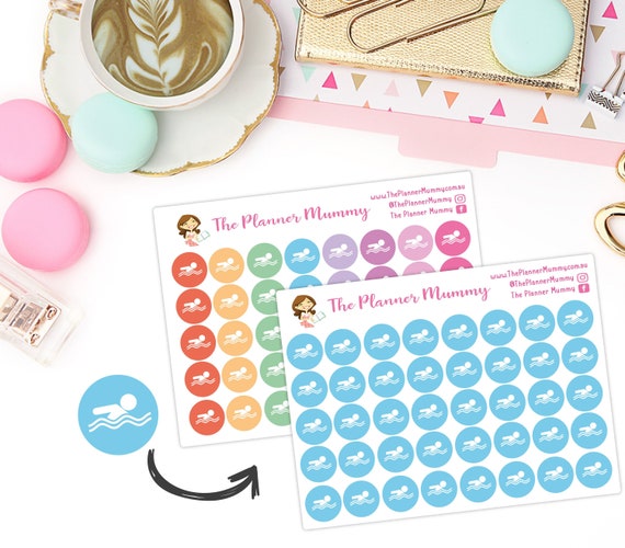 40 X Swimming Lesson Reminder Planner Stickers Swim Organiser - Etsy ...