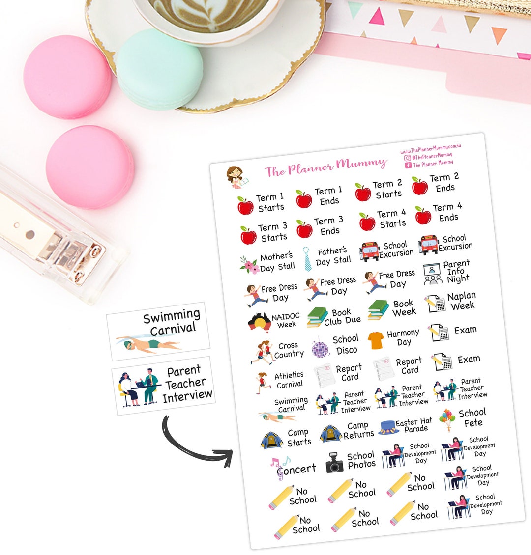 Ultimate School Teacher Event Stickers Exam Excursion Book Carnival ...