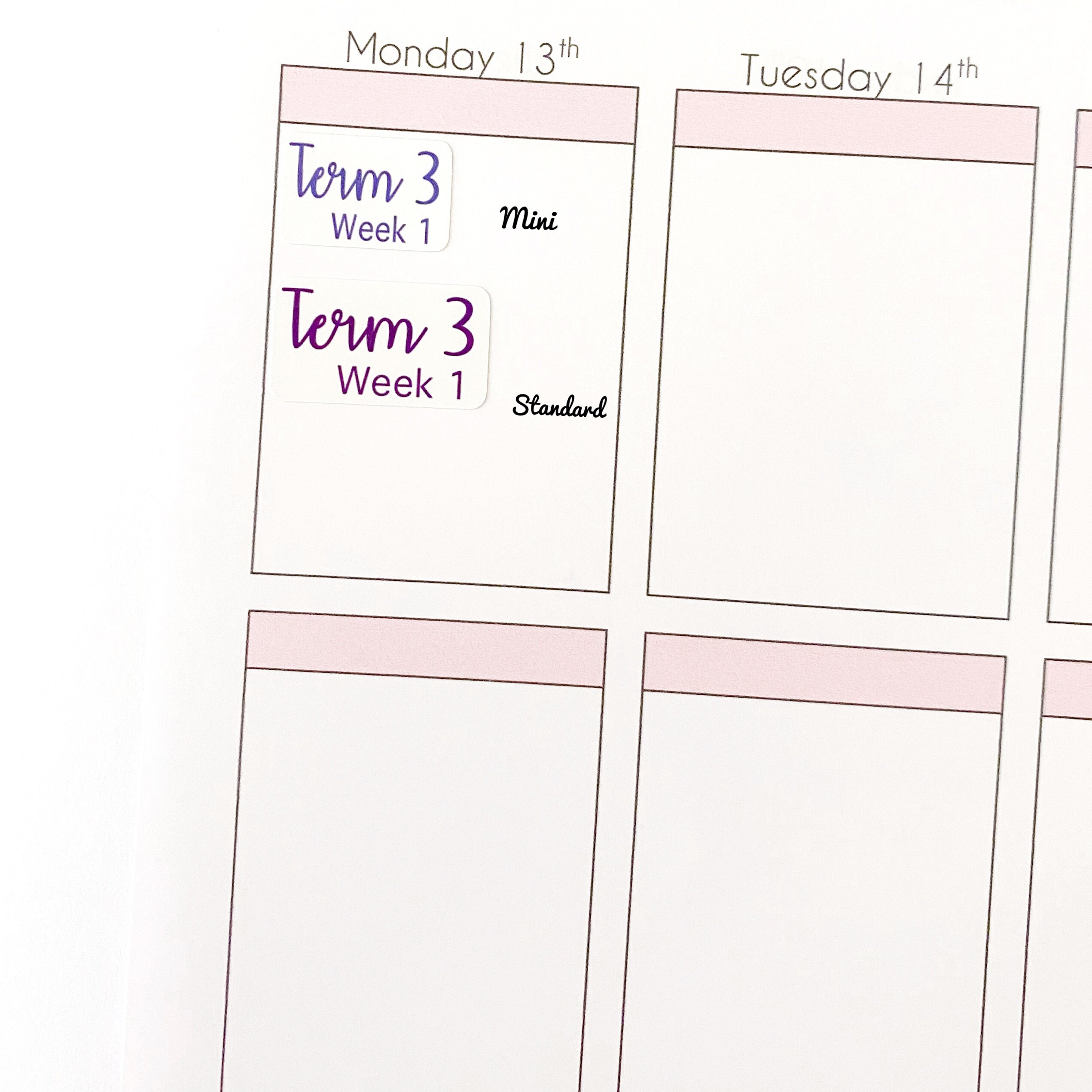 Australian School Term Stickers Pastel or Black White Planner Organiser ...