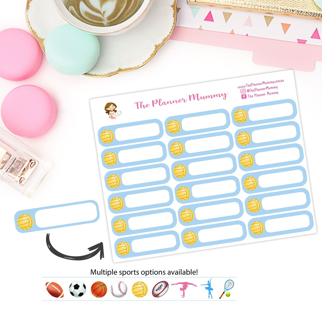 Netball Game Reminder Planner Diary Stickers School Sports Organised ...