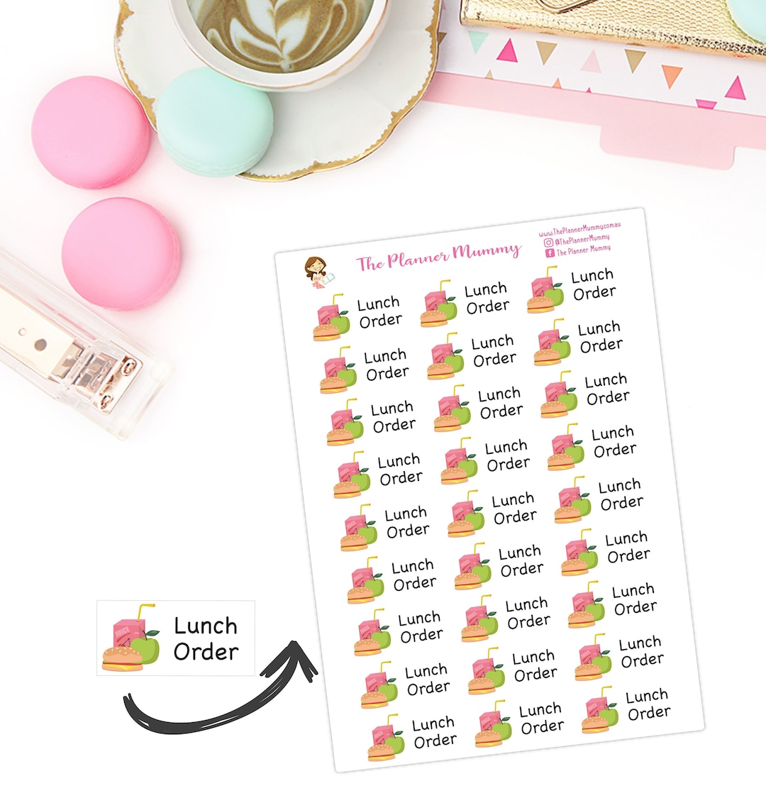 Lunch Order Canteen School Lunch Recess Reminder Stickers Planner Diary ...