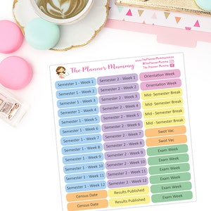 42 X University Semester & Event Exam Holiday Stickers Australian ...