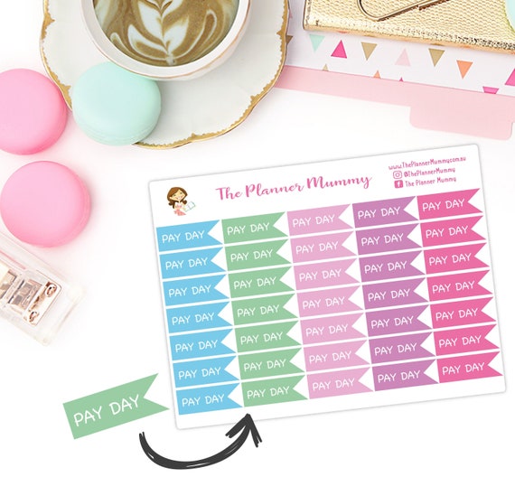 Pay Day Payday Reminder Planner Diary Stickers Money Finance - Etsy ...