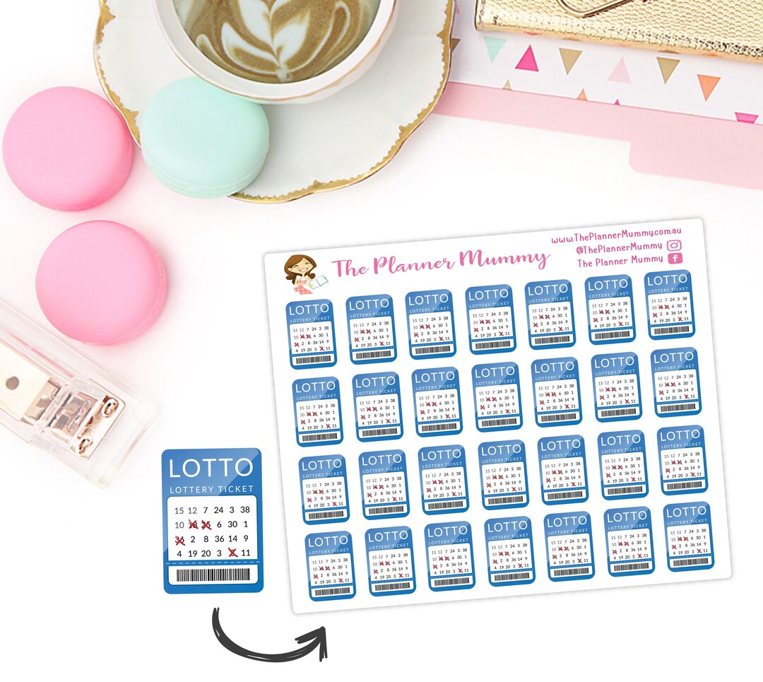 Lotto Ticket Reminder Stickers Scratchiest Lottery for Planners Wall ...