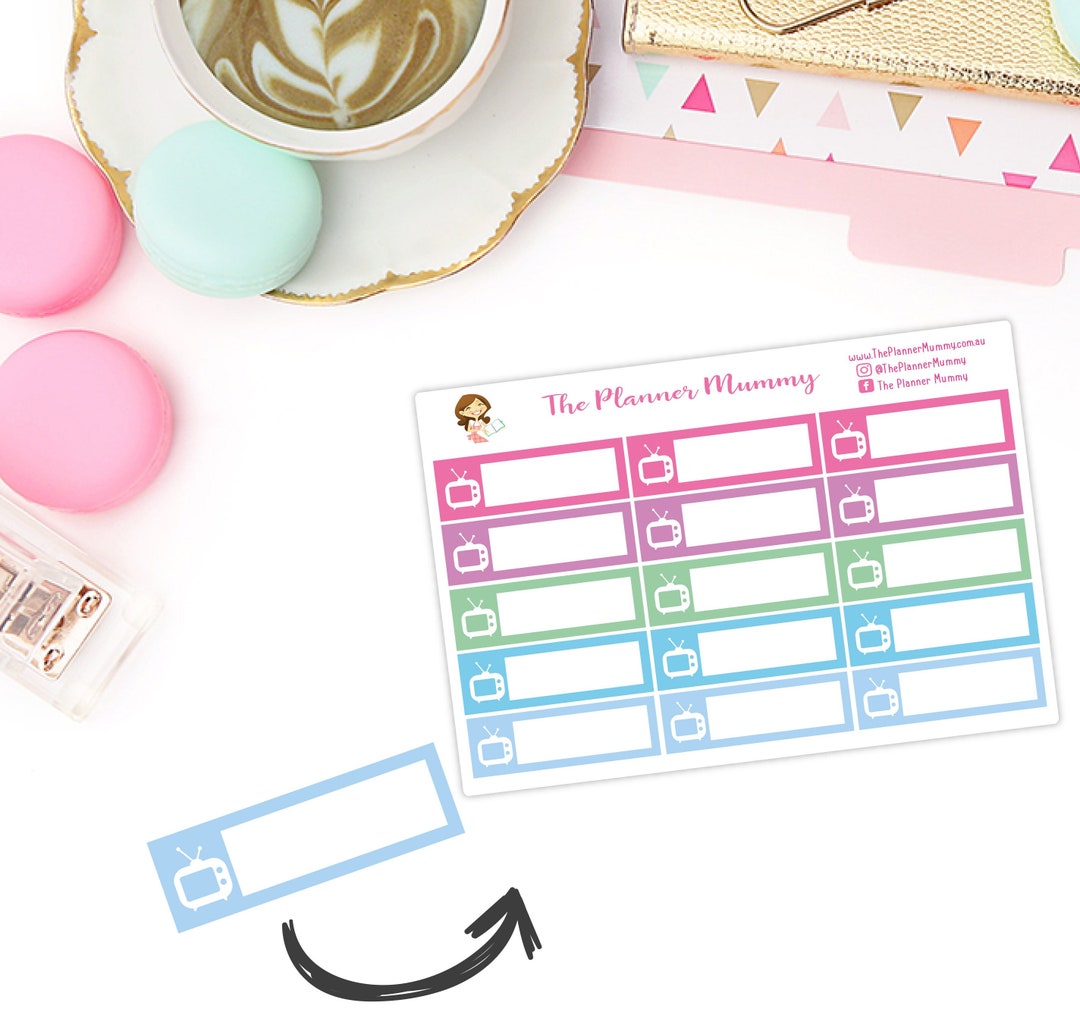 TV Television Netflix Movie Show Reminder Planner Diary Stickers Kikki ...
