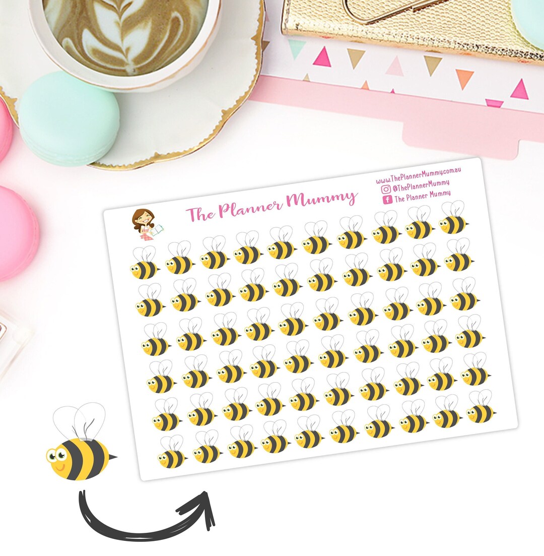 Bee Buzzing Honey Cute Reminder Stickers Planner Calendar Kikki K ...