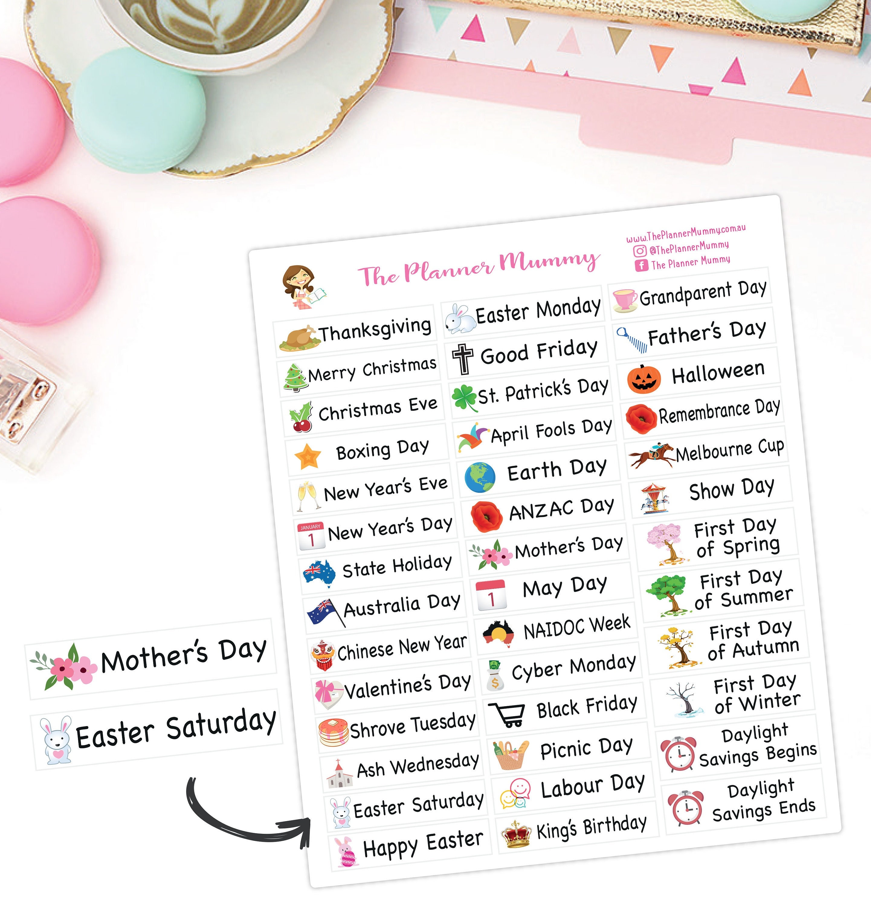 40 X Annual Public Australian or USA Holiday Headers - Etsy