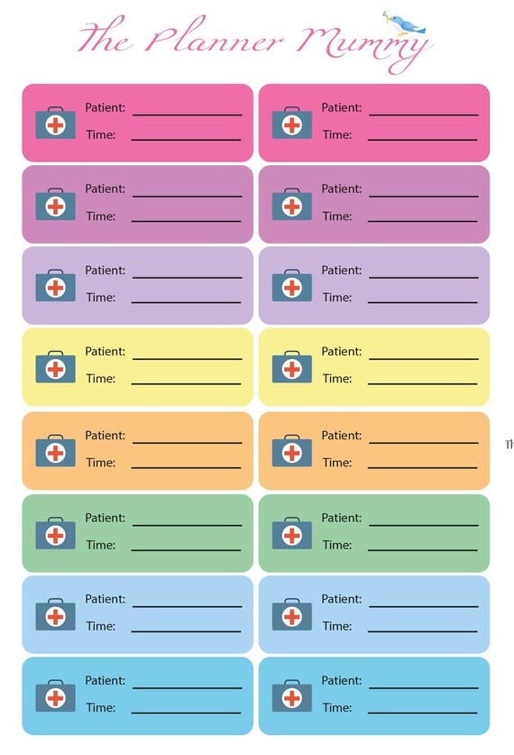 16 x Doctor Appointment Patient Reminder Planner Stickers | Etsy