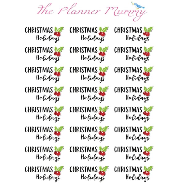 24 x Christmas Holiday Reminder Stickers Planner Diary | Etsy