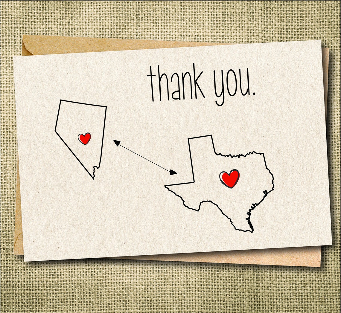 Miss You Card State to State Card State to State Greeting - Etsy