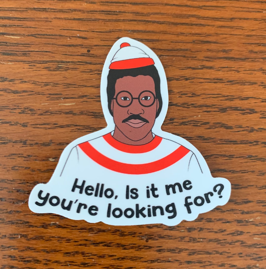 Lionel Richie, Where's Waldo, Funny Sticker, Vinyl Sticker, Waterproof ...