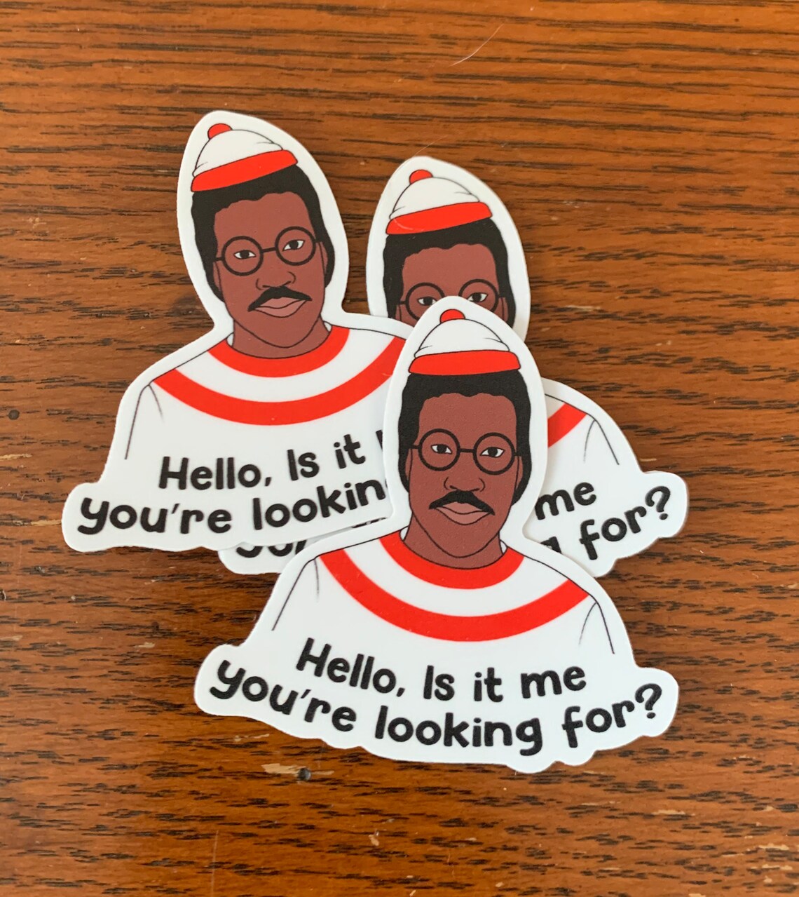 Lionel Richie, Where's Waldo, Funny Sticker, Vinyl Sticker, Waterproof ...