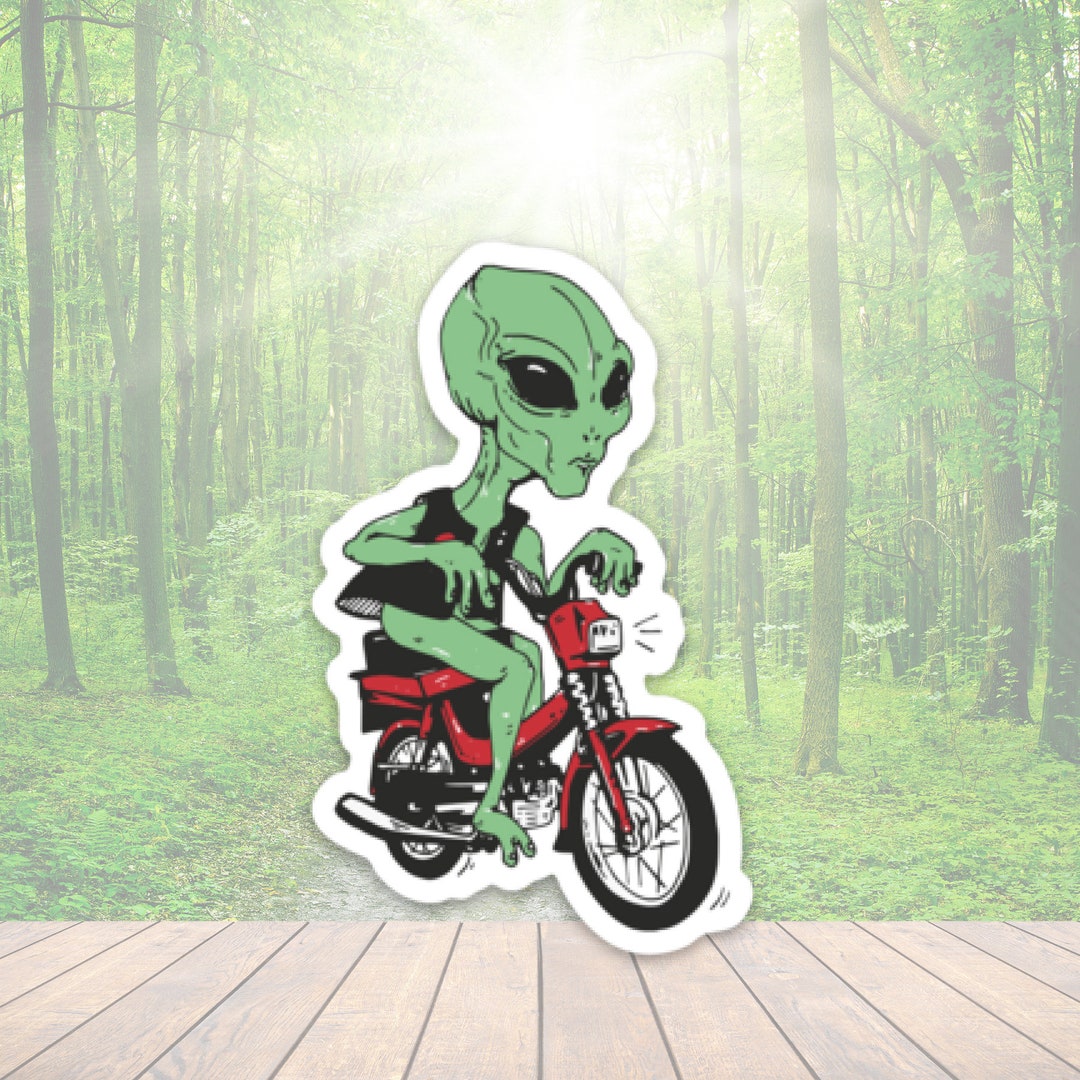 Alien Sticker Moped Sticker Believe Colorful Sticker - Etsy