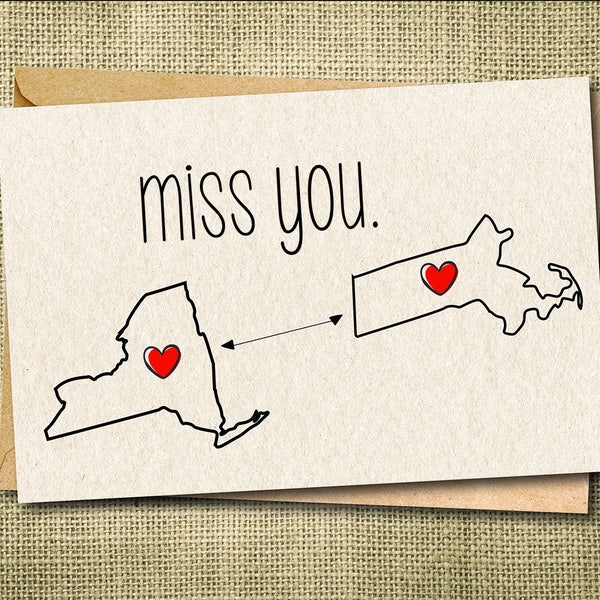 Long Distance Card - Etsy