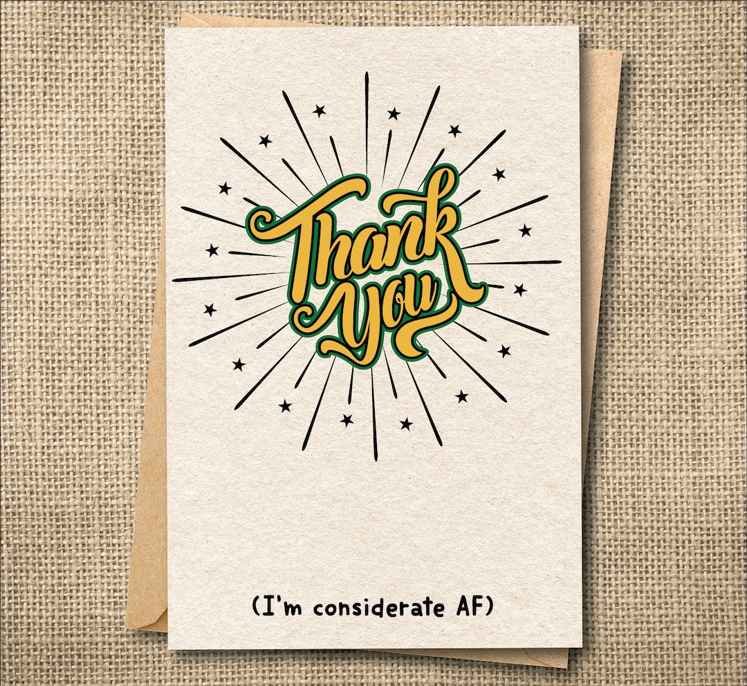 Thank You Card Set, Sarcastic Thank You, Snarky Thank You, Funny Thank ...