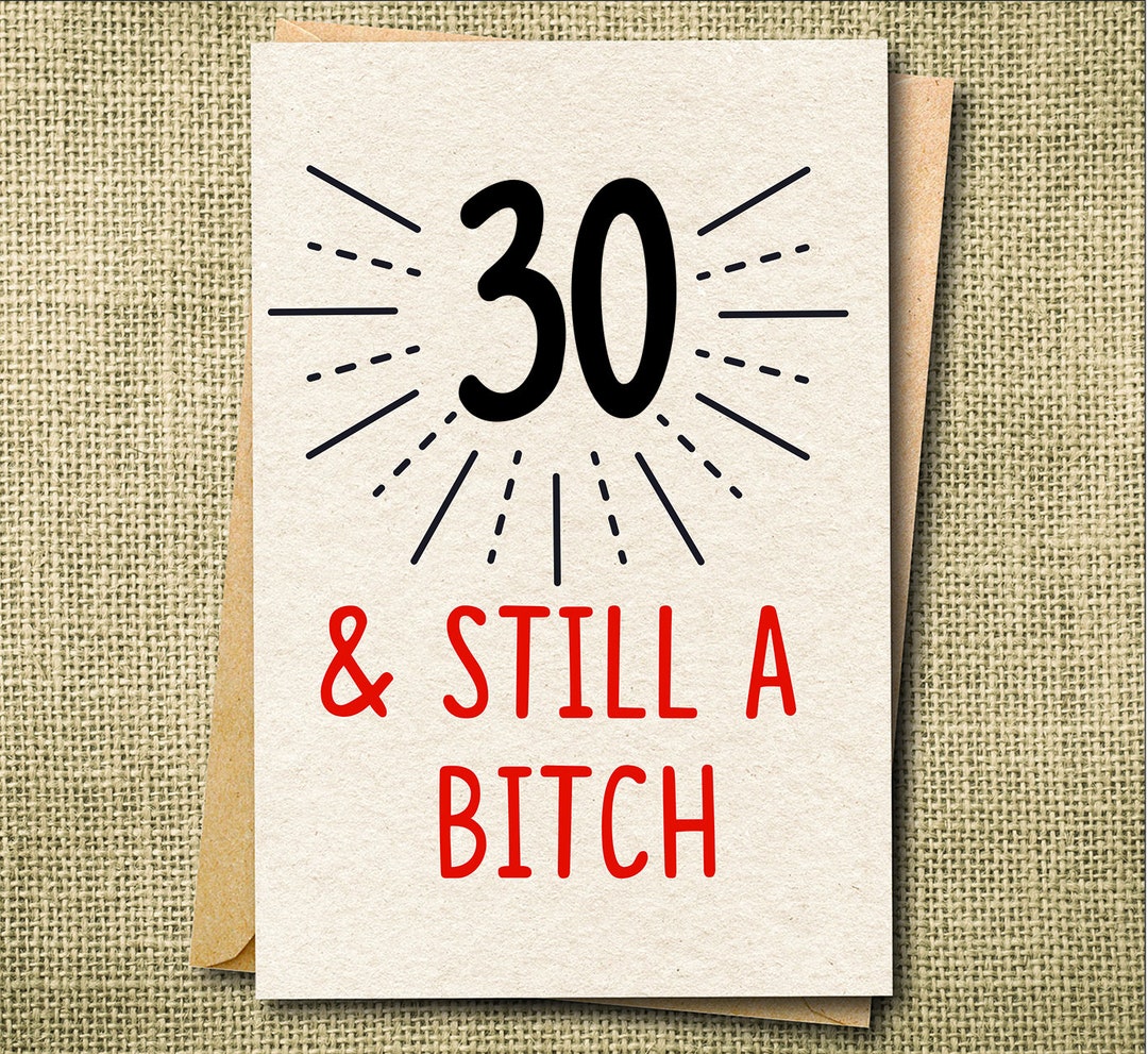 30th Birthday Card, 30th Birthday, Joke Birthday Card, Birthday Card ...