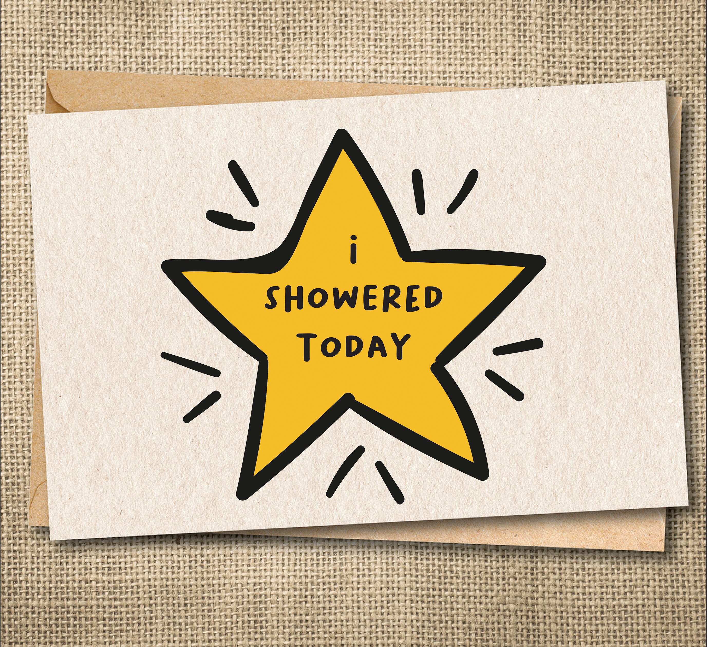 Funny Sobriety Card: I Showered Today - Milestone Gift - Etsy